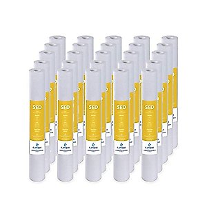 Express Water – 25 Pack Sediment Replacement Filter – Whole House Replacement Water Filter – SED High Capacity Water Filter – 5 Micron Water Filter – 2.5” x 20” inch