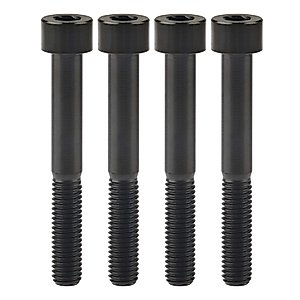 Wanyifa Titanium Ti M8 x15 20 25 30 35 40 45 50 60m 1.25mm Pitch Hex Allen Socket Head Bolt Screws Pack of 4 (Square Head M8x60mm, Black)