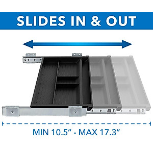 Mount-It! Under Desk Pencil Drawer - Slide Out Under Desk Tray for Storage of Pen, Pencil and Other Office Essentials, 21.2 Inch Wide, Black