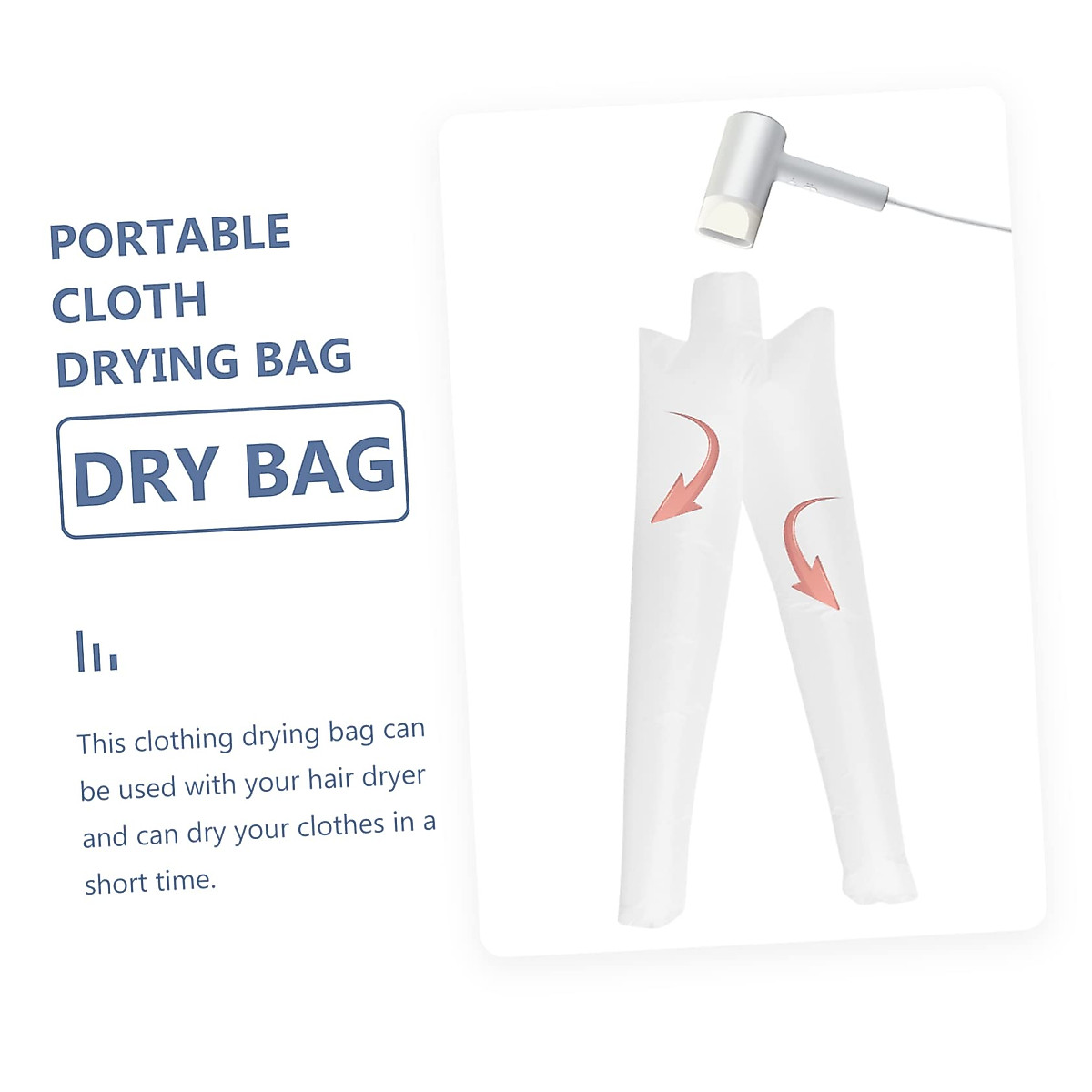 Zerodeko 4pcs Dryer Fast Drying Bag Folding Drying Clothes Drying Bag Air Bags for Clothes Pants Drying Mini Dryer Cloth Air Dry Bag Travel White Down Jacket Vacuum Bag Polyester