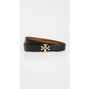 Tory Burch Women's Logo Belt, Black, M