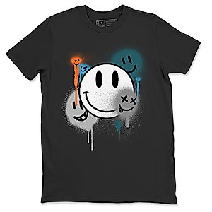 Graphic Tees Smile Painting 700 Wave Runner Sneaker Matching T-Shirt (Black/S)