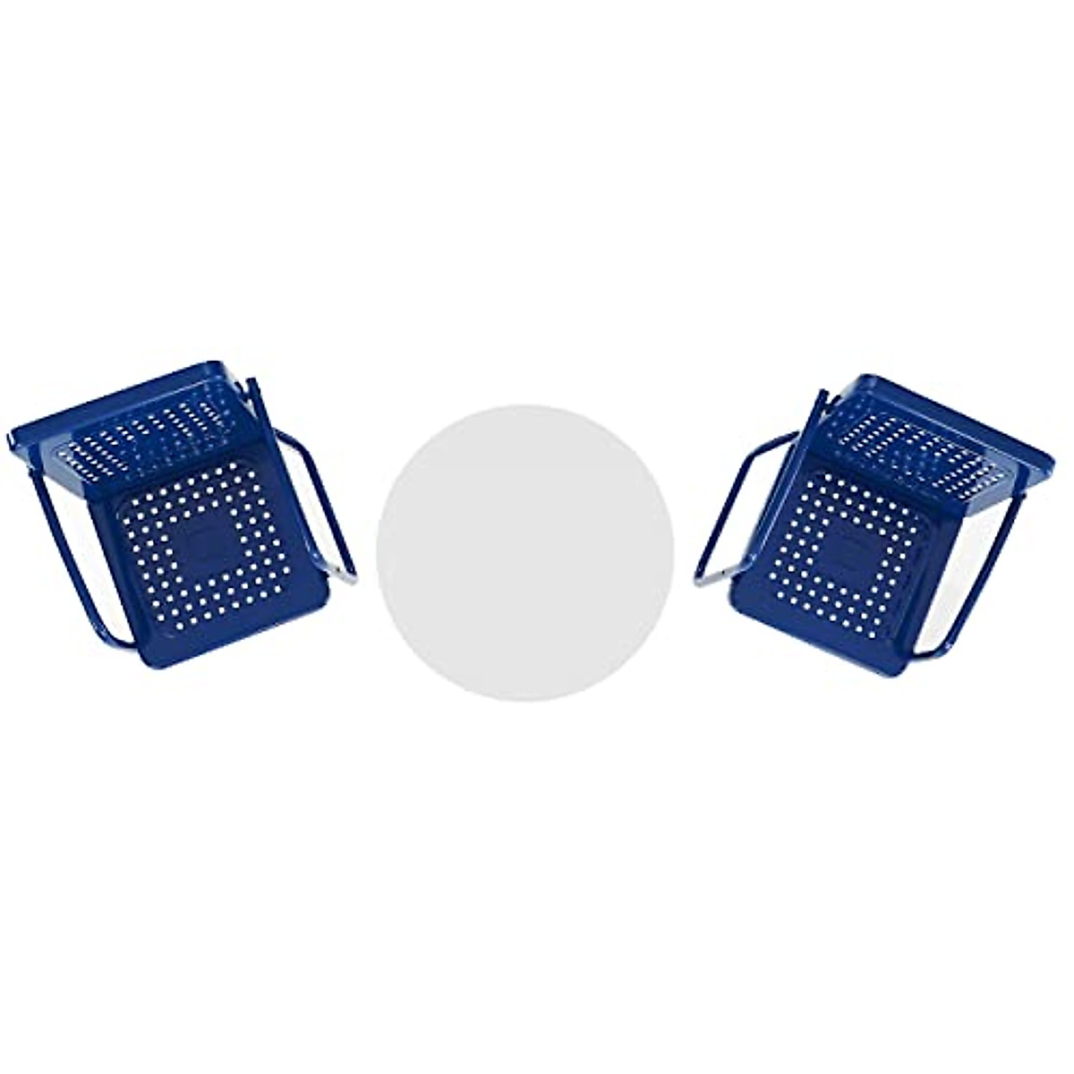 Crosley Furniture Bates 3-Piece Outdoor Bistro Set, Retro Metal Patio Table and Chairs for Dining, Porch, Navy Gloss