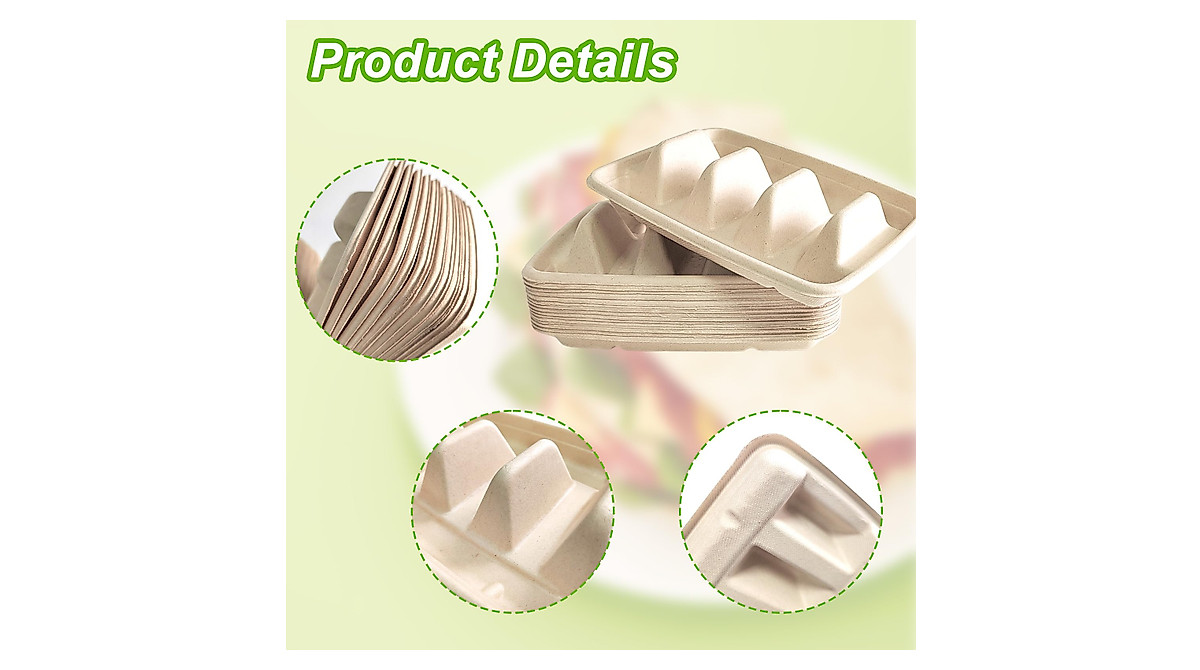 Disposable Taco Holders - 50 Pack for Parties and Taco Bars