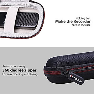 LTGEM EVA Hard Storage Case for48GB/72GB/16GB/32GB & Sony ICD-PX370/PX470/UX570 Digital Voice Recorder Voice Activated Recorder - Travel Protective Carrying Bag (Case Only!)
