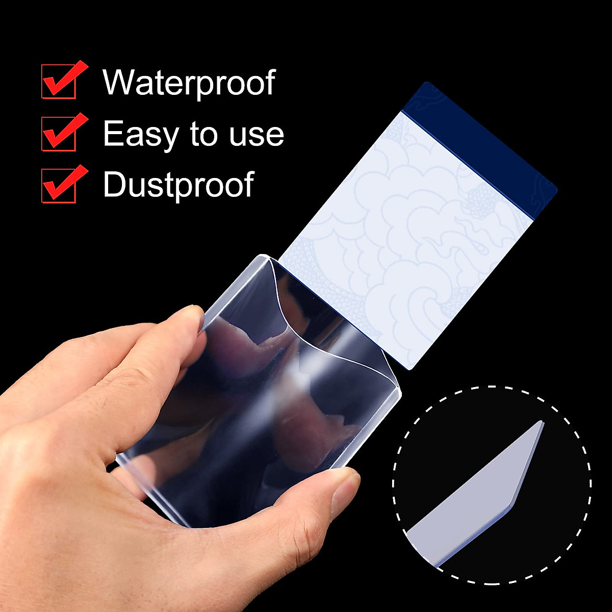 100 Pieces Baseball Card Holder Sleeve Plastic Hard Card Sleeve Plastic Card Protector Holder for Baseball Card, Football Card, Sport, 3 x 4 Inch (Clear)