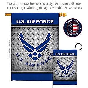 US Air Garden Flag Armed Forces USAF United State American Military Veteran Retire Official House Decoration Banner Small Yard Gift Double-Sided, 13"x 18.5", Made In USA 13 X 18.5