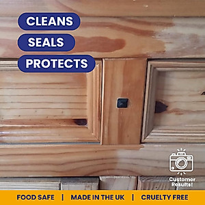 Beeswax Furniture Polish & Conditioner for Wood Enhances the Natural Beauty of Oak Pine Beech & More Seals & Protects for a Perfect Finish Bees Wax Polish (Natural, 3.4 Fl Oz)