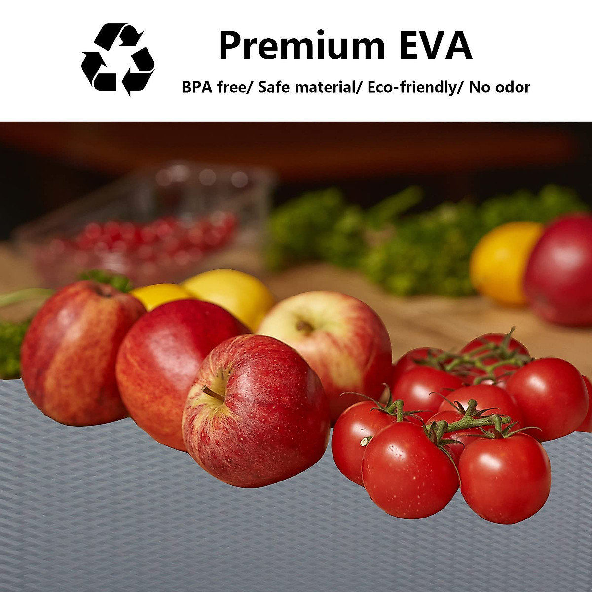 HOMPAL Cabinet Shelf Liner, Drawer Liner, Kitchen Cabinet Liners for Shelves, Non-Slip Wire Shelf Liner Cabinet Mat Drawer Liners for Kitchen, Fridge, Storage, Desks (17.5" x 59" x 3 ) - White Dot