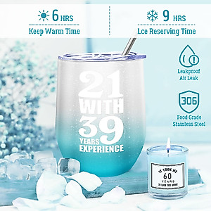 60th Birthday Gifts for Women, Happy 60 Birthday Presents Gift Ideas for Woman Mom Grandma Friends Sister, Funny 60 Year Old Gifts Baskets Box from Mothers Daughter Wife Her, Unique Bag Wine Bday Gift