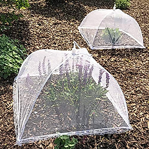 Camkey 6 Pack Dome Screen Mesh Food and Plant Covers，Reusable 17" Large Pop-Up Mesh Food Cover Tent, Collapsible Screens Canopy Food Cover Protector from Flies and Bugs for Outdoor and Home Use