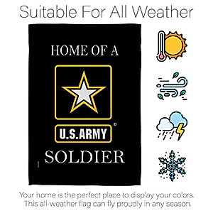 US Army Soldier Garden Flags Armed Forces Memorabilia Banner United State Wall Tapestry Americana Decorations Blue Star Remembrance Retire Outdoor Memorial Yard Veteran Gifts Made In USA