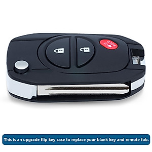 Keyecu Upgraded Flip Remote Car Key Shell Case for Toyota Sienna Highlander Tacoma GQ43VT20T,Just a Key Shell