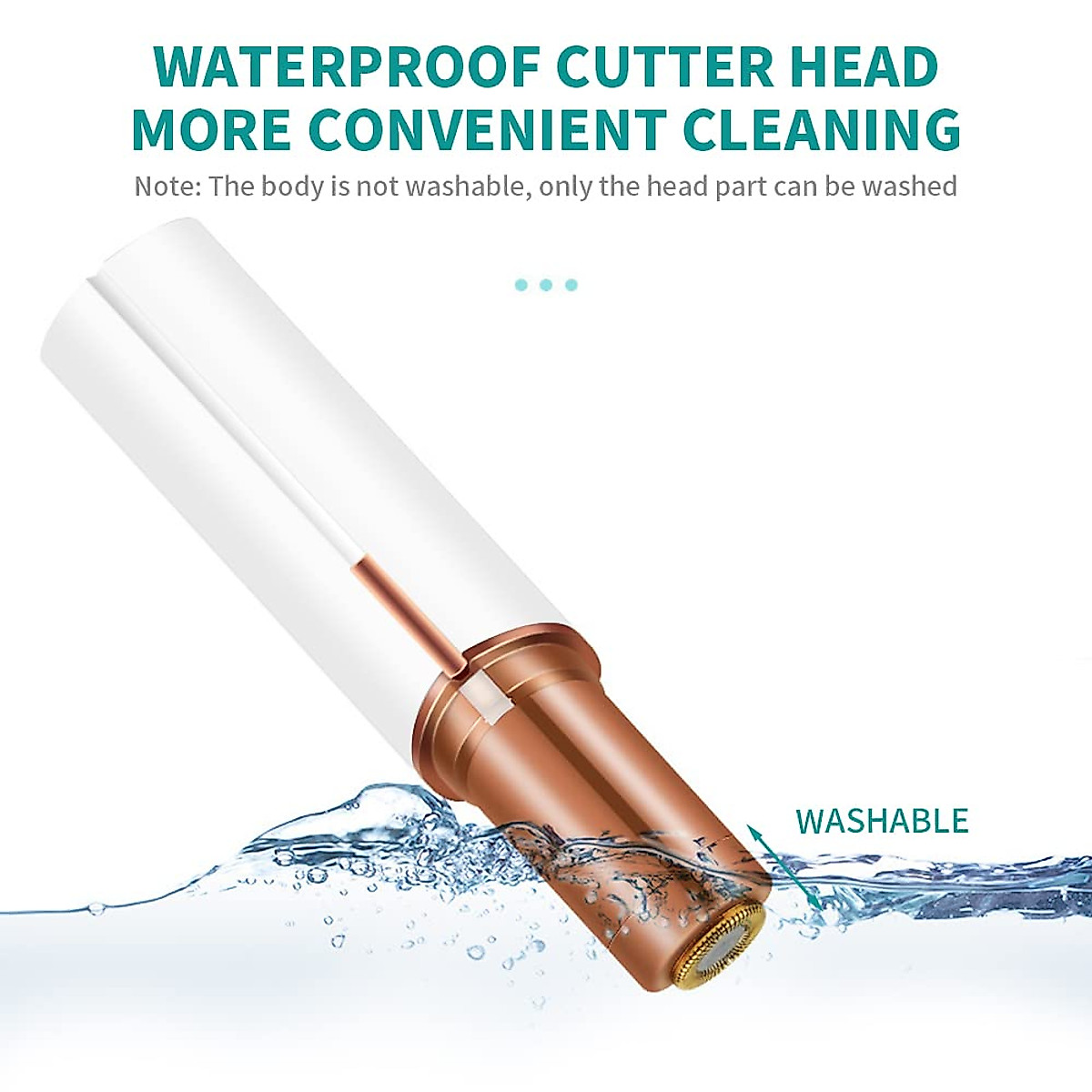 MEIYIXIN Facial Hair Removal Lipstick Hair Remover for Women Face Portable Painless Waterproof, Battery Powered Electric Hair Shaver Razor for Cheek, Chin, Lip and Neck