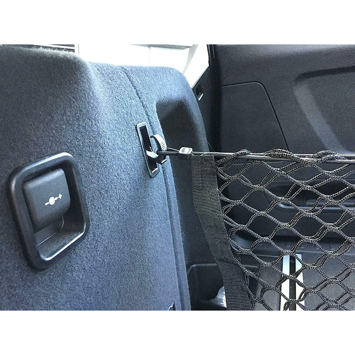 EACCESSORIES EA Rear Trunk Organizer Cargo Net for BMW X3 2011-2023 - Envelope Style Cargo Net for SUV - Premium Mesh Elastic Car Trunk Organizer Vehicle Carrier Storage - Compatible with BMW X3