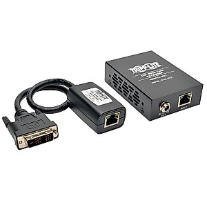 Tripp Lite DVI over Cat5 / Cat6 Extender, Extended Range Video Transmitter and Receiver 1920x1080 at 60Hz(B140-101X),Black