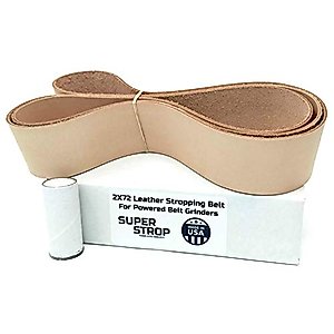 2X72 inch Super Strop Leather Honing Stropping Belt for 2X72 Belt Grinders