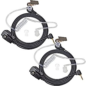 HYS Walkie Talkie Earpiece with Mic/PTT, Acoustic Tube Headset, Surveillance Radio Earpiece for Law Enforcement, for Motorola 2.5mm T200TP T260 T100TP T402 T460 T465 T600 T605 T800 Talkabout Radio
