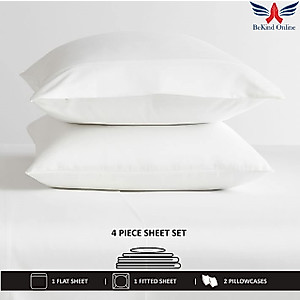 BeKind Online Extra DEEP Pocket 24 Inch of Fitted Sheet, 1000-Thread-Count 100% Long Staple Soft Cotton Sheet Set, Breathable, Wrinkle & Fade Resistant [4 PCs] 1000-TC Sheet Set [King, Leopard Print]