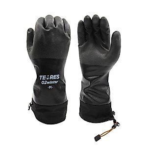 SHOWA 282-02 Waterproof Breathable Insulated Winter/Ski/Ice Glove with Extended Cuff (1 Pair),Black, Medium