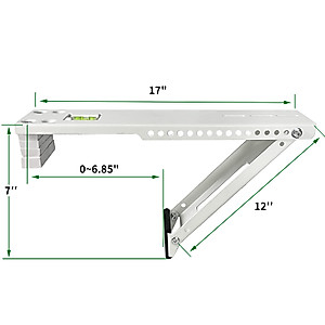 Yehchi Window Air Conditioner Mounting Support Bracket, Universal AC Unit Window Stand Mount Brackets Support Up to 165 lbs Designed for 9,000 to 22,000 BTU A/C Units