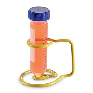 1-Well Wire Rack for 50 mL Tubes, Epoxy-Coated Steel, Autoclavable, Yellow