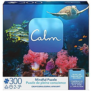 300-Piece Calm Jigsaw Puzzle for Relaxation, Stress Relief, and Mood Elevation, for Adults and Kids Ages 8 and up, Calm Coral