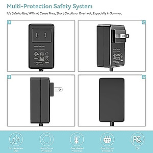 SLLEA 5ft UL 12V 2A-3A AC Adapter Charger for Makita LXRM02 LXRM03 LXRM03B Cordless FM/AM Power with Extension 6ft Connectcor Plug Cable Mains