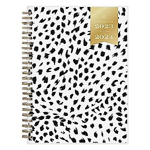 2023-2024 Day Designer Pebble Path Frosted Polypropylene Weekly/Monthly Academic Planning Calendar with Notes, 5-7/8" x 8-5/8", Black, July 2023 to June 2024, 142502