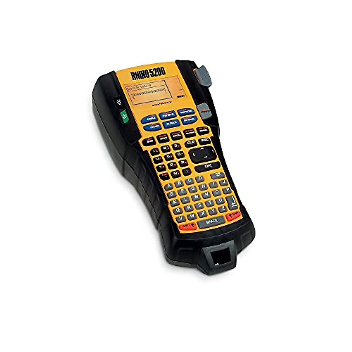 DYMO 1756589 Rhino 5200 Industrial Label Maker Kit, 5 Lines, 4 9/10W X 9 1/5D X 2 1/2H