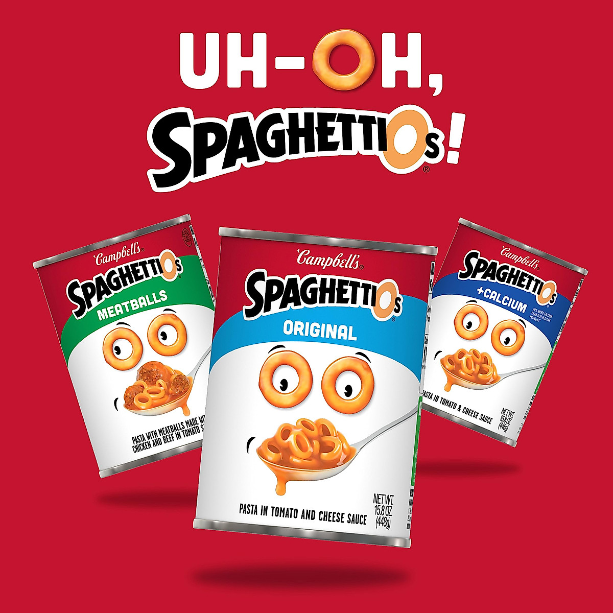 SpaghettiOs Original A to Z's Canned Pasta, Healthy Snack for Kids and Adults, 15.8 OZ Can (Pack of 12)