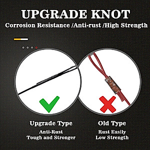 AMYSPORTS High Strength Fishing Leader Kit Heavy Rig Fishing Leaders Swivel Saltwater Line Wire Leader Snap Connector 20pcs 20inch 120lb