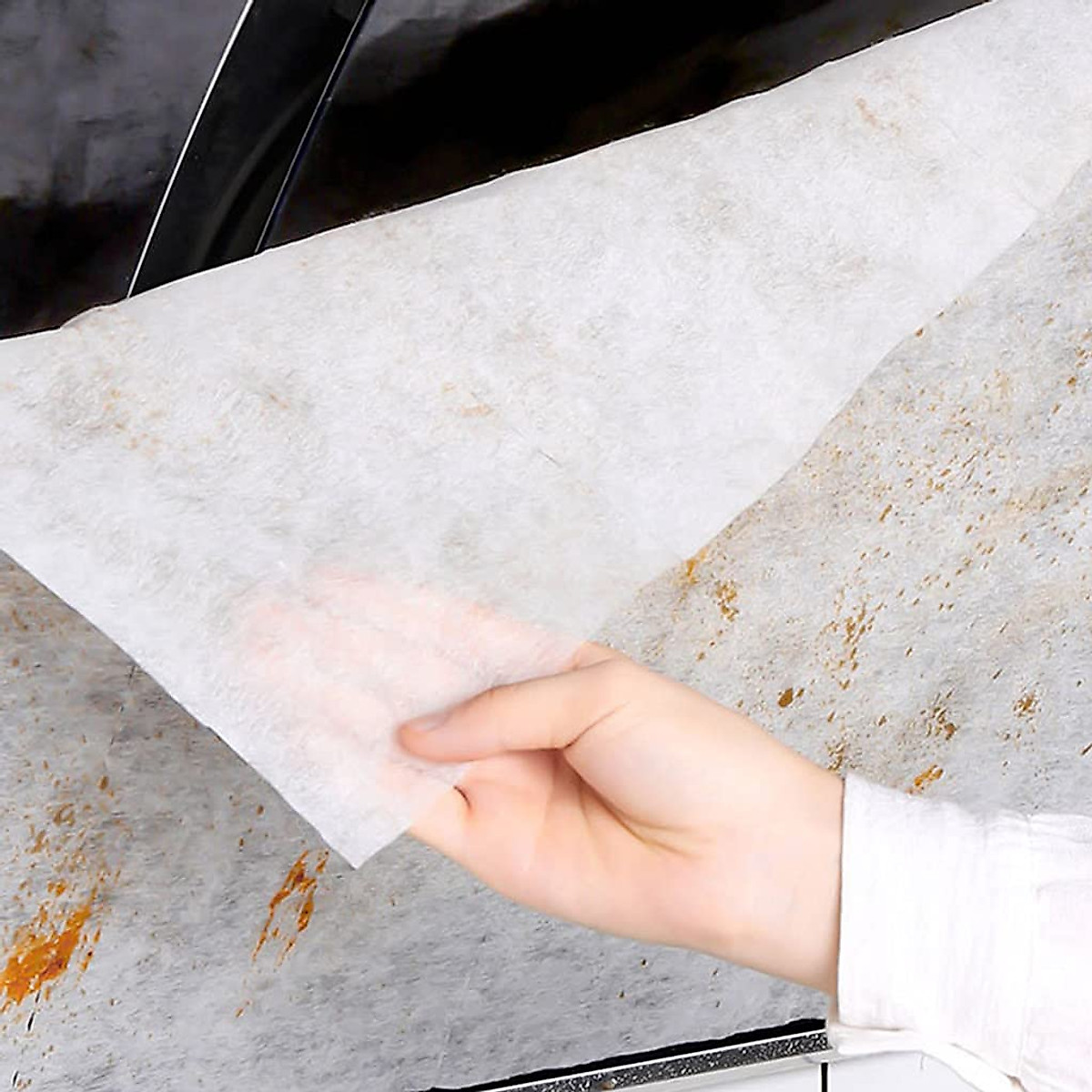 Kamonda Kitchen Ventilator Oil Filter Paper Grease Filters Paper Cooker Hood Filter Absorbing Paper White