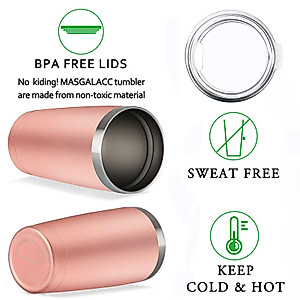 MASGALACC Sisters Gifts from Sister - Birthday Mothers Day Gift for Sisters Christmas Ideas Galentines Day Gifts, Sister Tumbler, 20oz Rose Gold