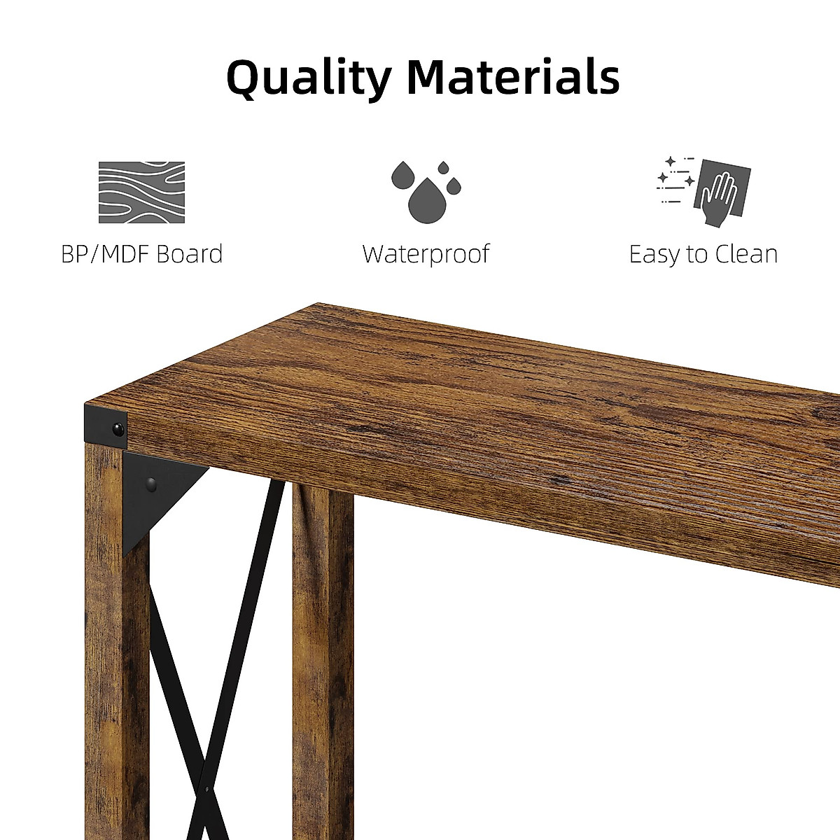 IDEALHOUSE Entryway Table, 43 Inch Farmhouse Console Table, 2-Tier Wood Sofa Table Furniture for Foyer, Living Room, Hallway, Easy Assembly (Vintage, 43" X 11.8" X 29.9")…