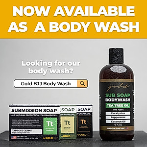 Premium Tea Tree Oil Soap - USA Made Bar Soap for BJJ, Jiu Jitsu, Wrestling, and Grappling (2-Pack of 4 Ounce Soap Bars, Activated Charcoal)