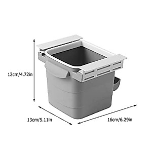STOBOK Desk Drawer Trash Can Under Desk Trash Bin Wastebasket Under Table Slide Out Invisible Garbage Can Sundries Container for Home Kitchen