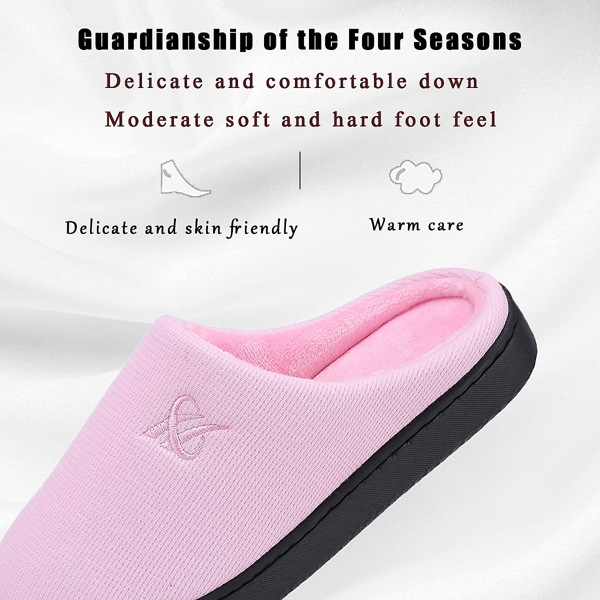 Memory Foam Slippers for Women's and Men's Casual House Shoes (PinkOrange,Women9-10/Men7-8)