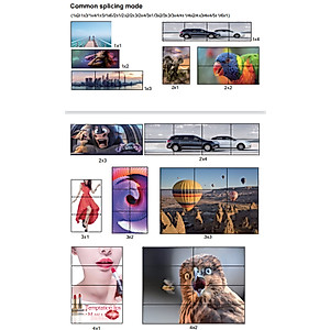 4K 3×3 Video Wall Controller(1x2/1x3/1x4/1x5/1x6/2x1/2x2/2x3/2x4/3x1/3x2/3x3/3x4/4x1/4x2/4x3/4x4) 4 TV Splicing Display Support 3840x2160/30Hz