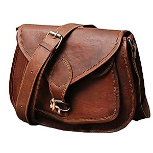 Phoenix Craft Leather Women's Purse Crossbody Gypsy Shoulder Travel Tote bag 11x9x3 Inches Brown Christmas gifts