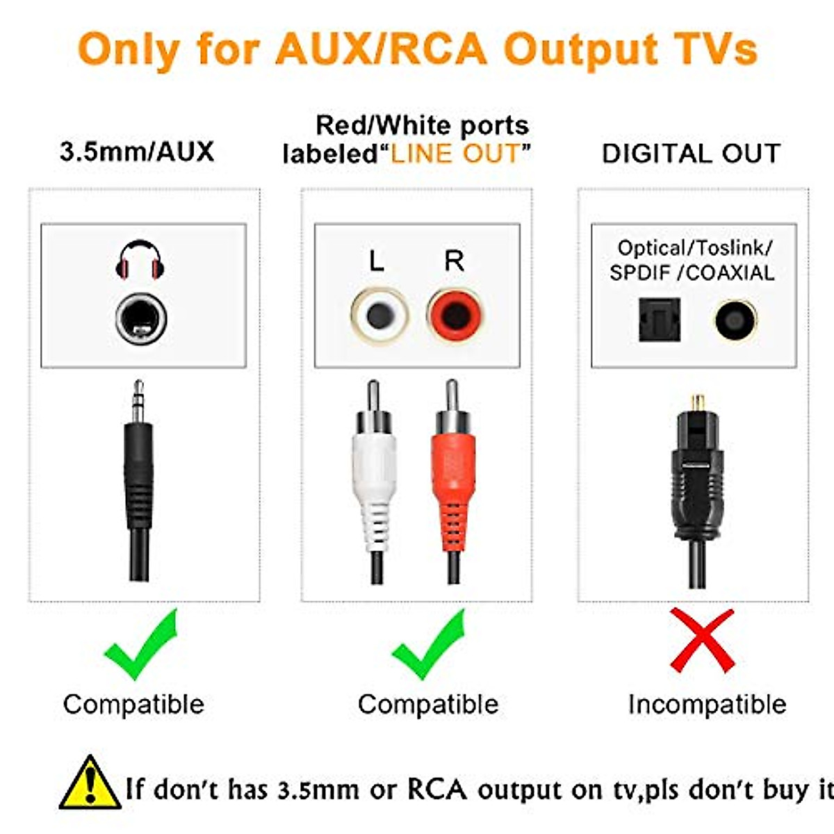 Bluetooth Transmitter for TV PC, (3.5mm, RCA, Computer USB Digital Audio) Dual Link Wireless Audio Adapter for Headphones, Low Latency, USB Power Supply