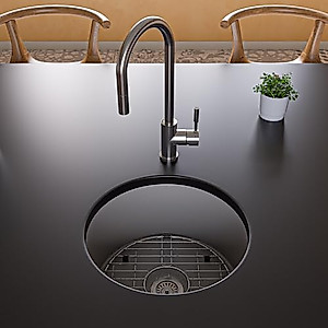 ALFI brand ABF1818R-GM Kitchen Sink, Grey Matte