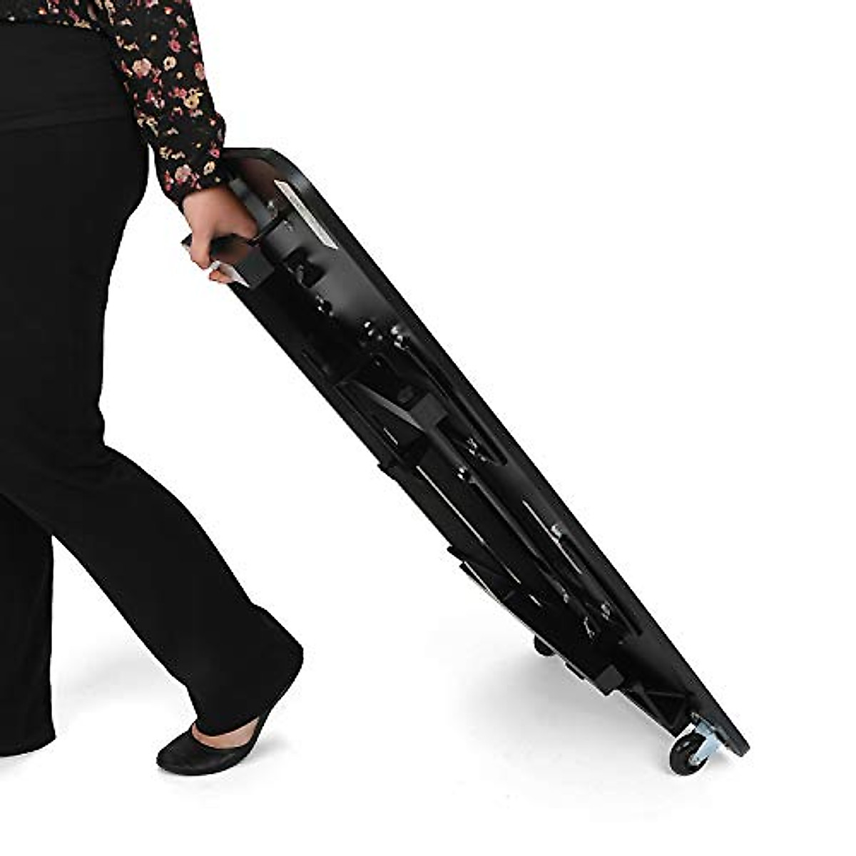 Arrow 611F Sewing Table for Vintage Singer Featherweight Sewing Machines 221 and 222, Portable with Wheels and Lift, Black Finish