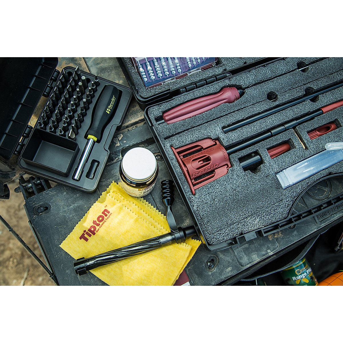 Tipton Ultra Cleaning Kit with Jags, Brushes and Bore Guide in Storage Case for Firearm Cleaning and Maintenance