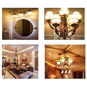 LUHMQ 3-Pack E11 LED Bulbs e11 Mini Candle Holder Base e11 Chandeliers Ceiling Fan Light JD E11 Bulb 7W(70W Halogen Bulb Equivalent) 700LM AC120V for Cabinet Lighting,Sconce&More(Warm White 3000K)