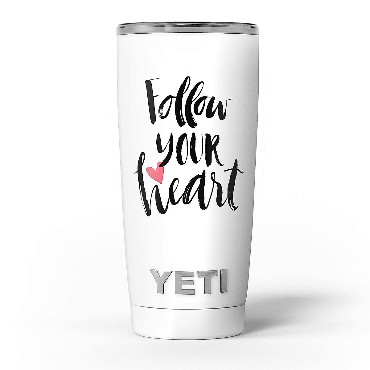Design Skinz Follow Your Heart V2 - Skin Decal Vinyl Wrap Kit Compatible with The Yeti Rambler Cooler Tumbler Cups