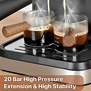oveisn Espresso Machine Home Espresso Coffee Machine Compact Espresso Coffee Fast Heating for Cappuccino/Latte Coffee Machine for Home, Office