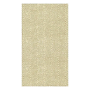 Caspari Paper Guest Towels Jute Linen, 12 Per Box,Tan,Guest Towel,9760GG