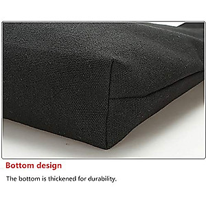 Canvas Crossbody Bag Casual Handbags Work Travel Bag Hobo Bag Shoulder Tote Purse Shopping Bag For Women Girls（Black）