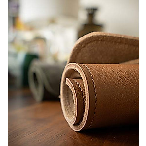 Knife Roll Bag Genuine Leather – Chef`s knife bag 7 slots – Leather Knife Case Sam (brown)